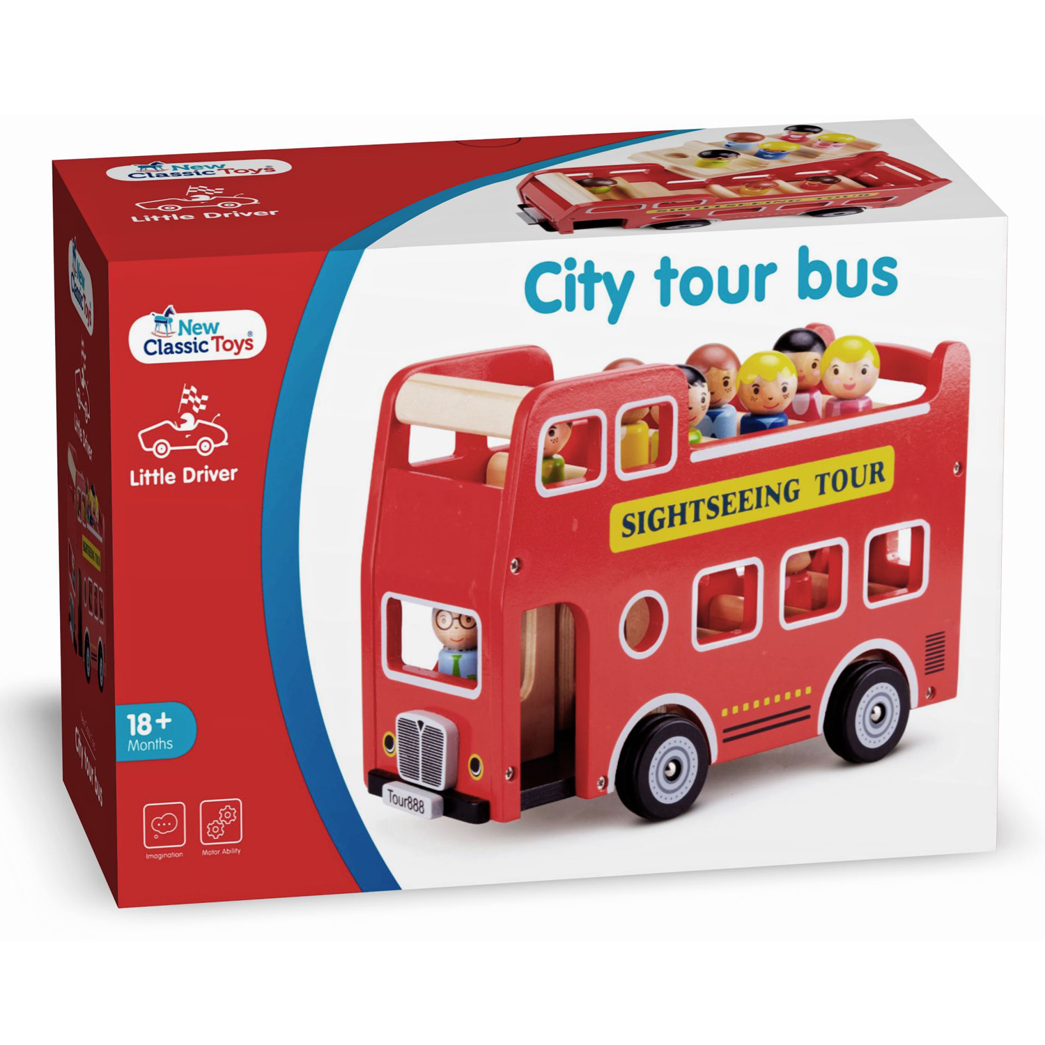 City tour bus met 9 speelfiguren | New Classic Toys