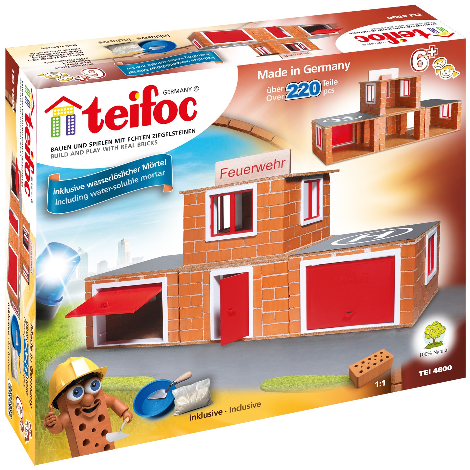 Bouwdoos - brandweerkazerne - 220 onderdelen | New Classic Toys